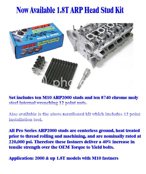 ** 1.8T ARP Head Studs in Stock! ** | VW Vortex - Volkswagen Forum